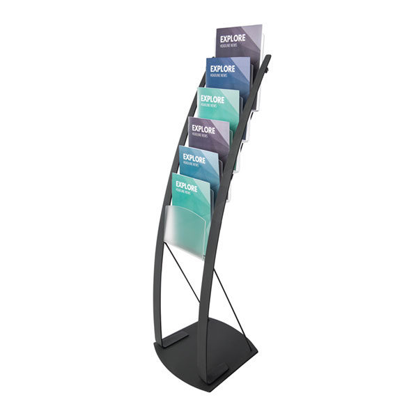 Deflecto Portable Chrome & Acrylic Concertina Display Stand - A4 - JPM ...