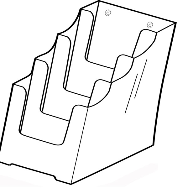 Deflecto 4 Pocket 4 Tier Brochure Holder - A5 | JPM International Pty Ltd.