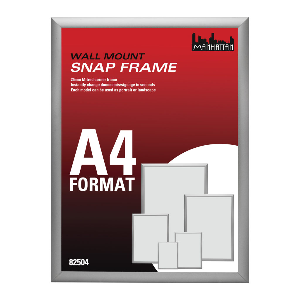 Snap Frame Sign Holder – A4 (Silver) - JPM International Pty Ltd.