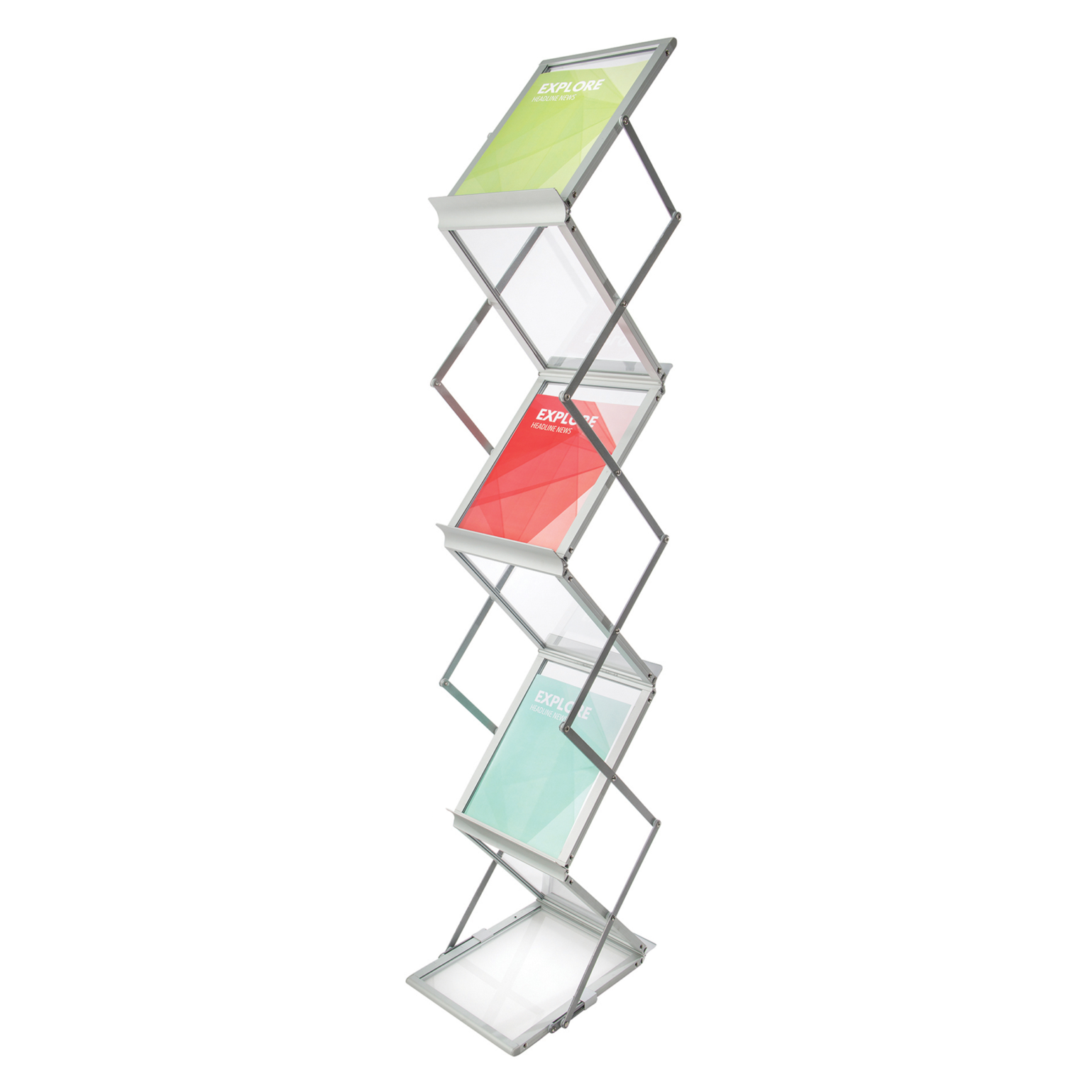 Brochure Holder – Portable Concertina Display Stand – A4 x 6 - JPM ...