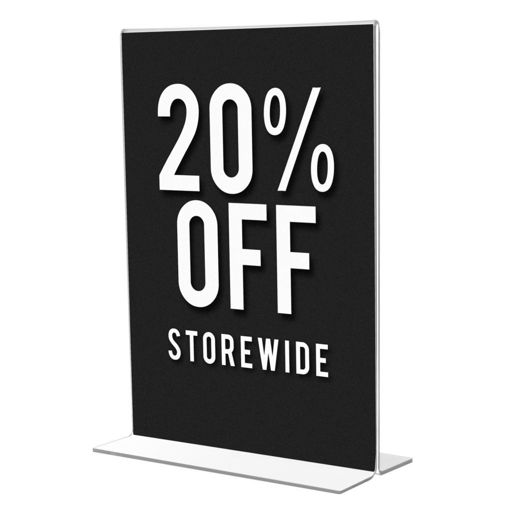 Sign Holder – Double Sided – A4 Portrait (3mm Acrylic) - JPM ...