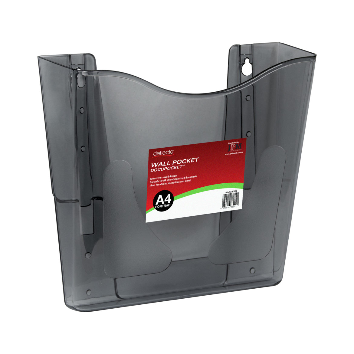 Wall Pocket DocuPocket™ – Portrait (Smoke) - JPM International Pty Ltd.
