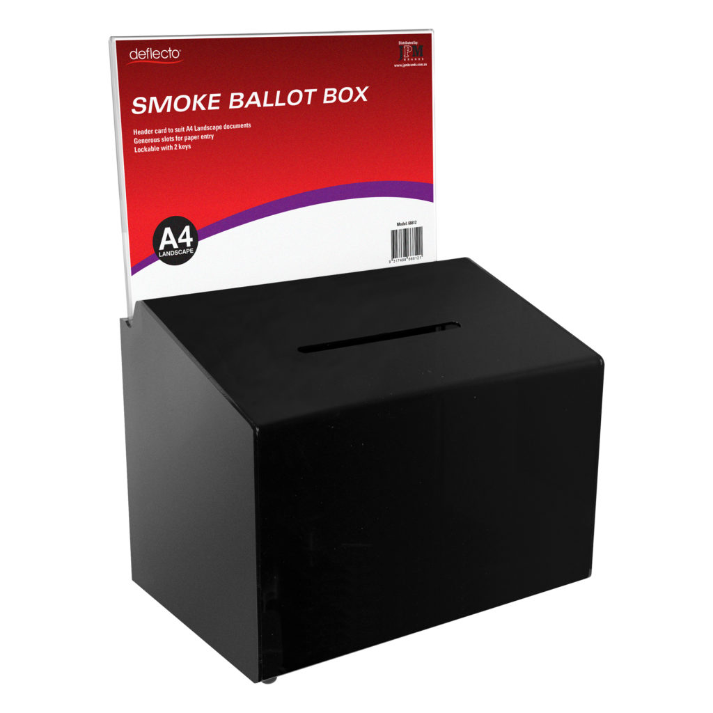 Ballot Box – A4 Landscape (Smoke) - JPM International Pty Ltd.