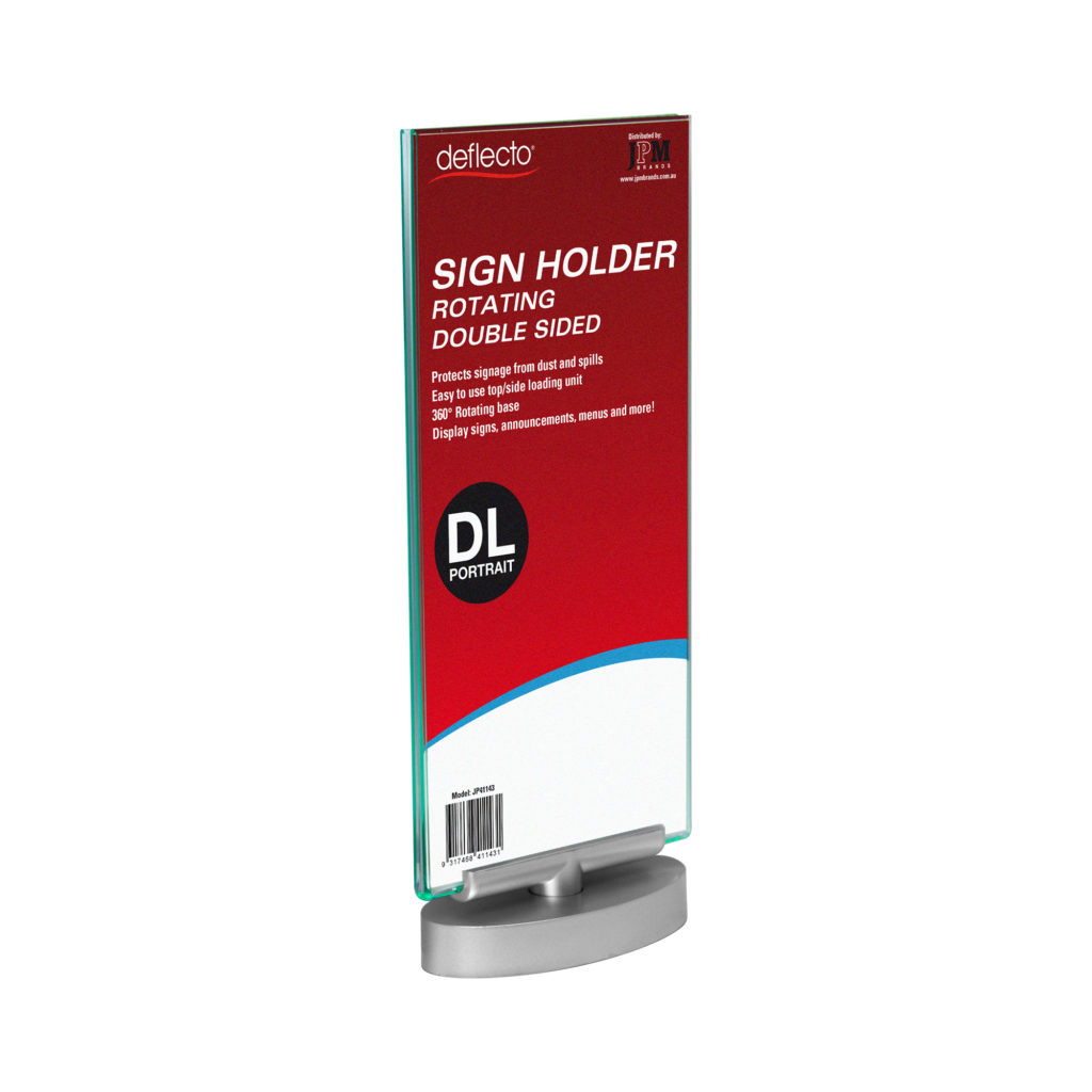 Sign Holder – Double Sided – DL Portrait (Rotating) - JPM International ...